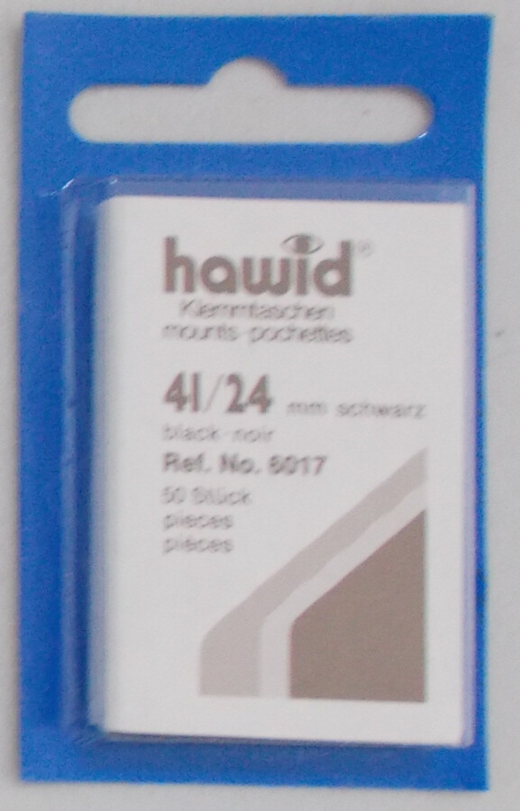 Hawid Stamp Mounts - Black & Clear. Large range of sizes. Each sold ...