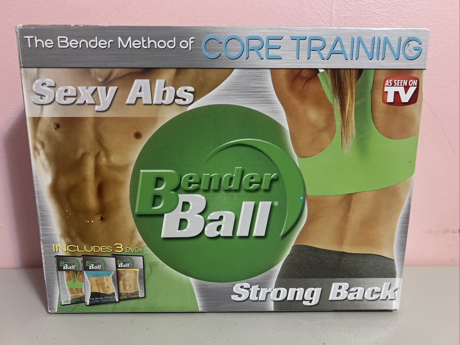 NEW BENDER METHOD BENDER BALL Core Abs Back Training Workout Kit 3 DVDs ...