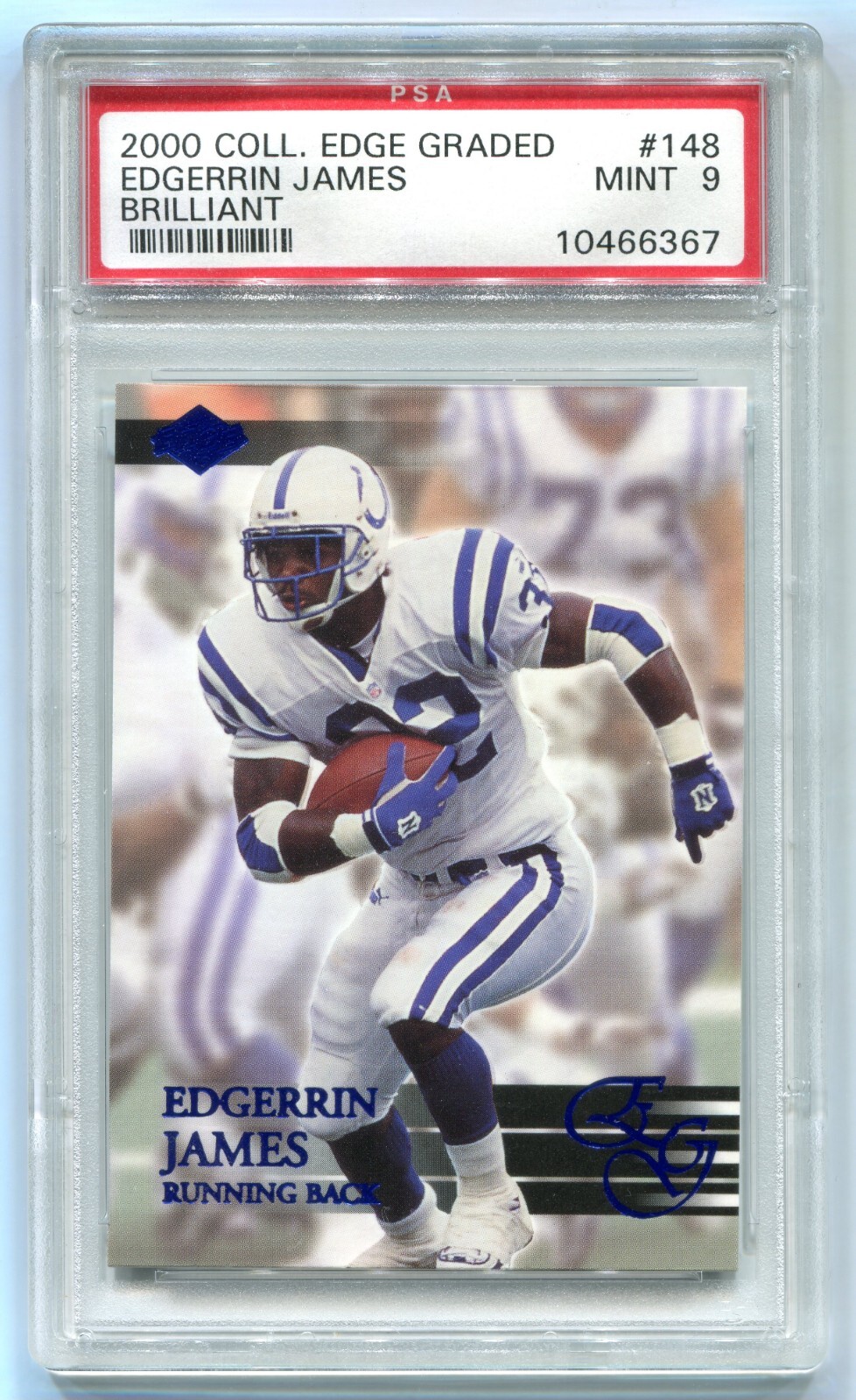 2000 Collector's Edge Graded Brilliant #148 Edgerrin James PSA 9 ltd ...