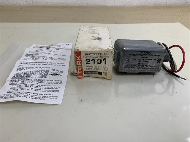 Tork 2101 Photocontrol 1/2" Conduit Mounting SPST 120v for sale online ...