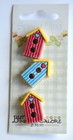 Birdhouses / 3D Spring Fling ~ Shank Buttons / Buttons Galore | eBay