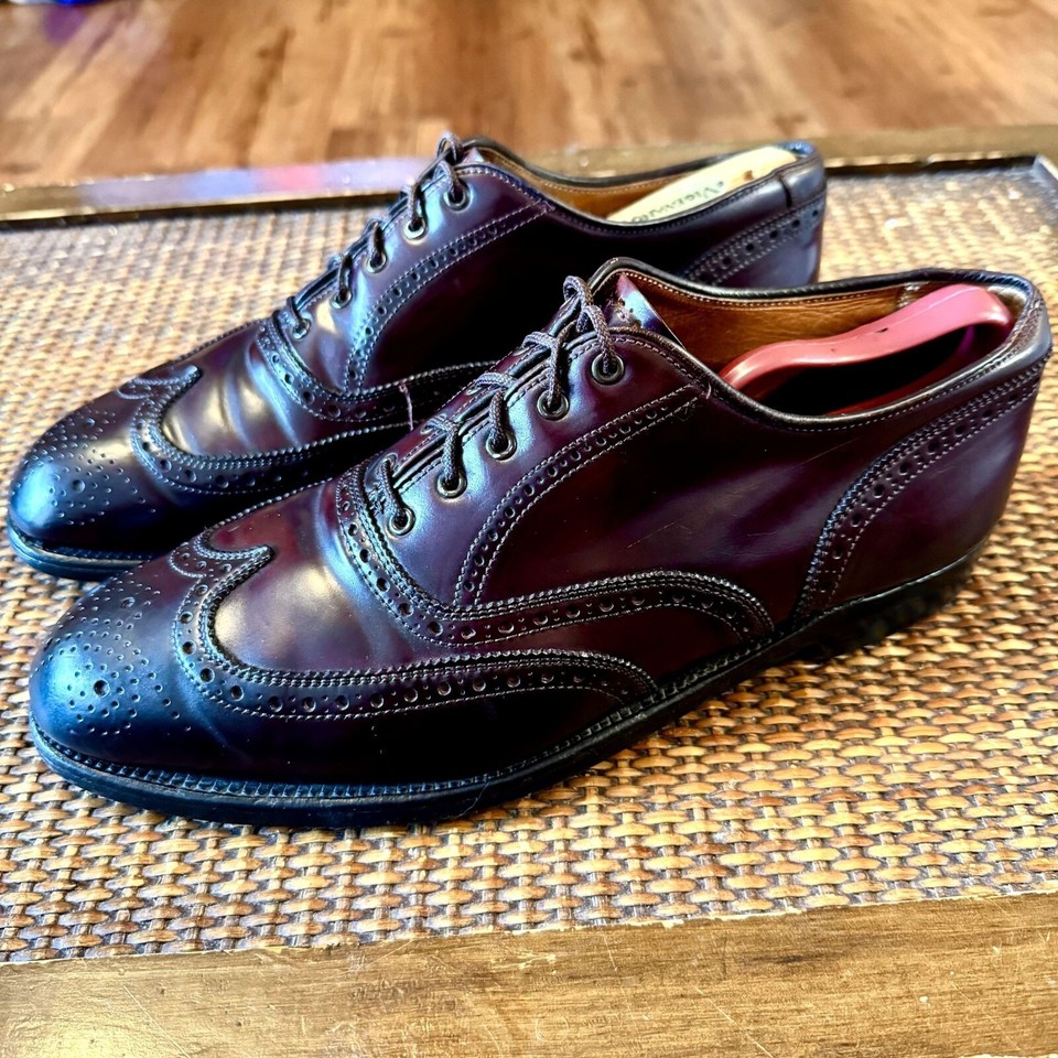 Alden Brooks Brothers A764 Men SHELL CORDOVAN Wing Tip Dress Shoe Oxfords 9 E | eBay
