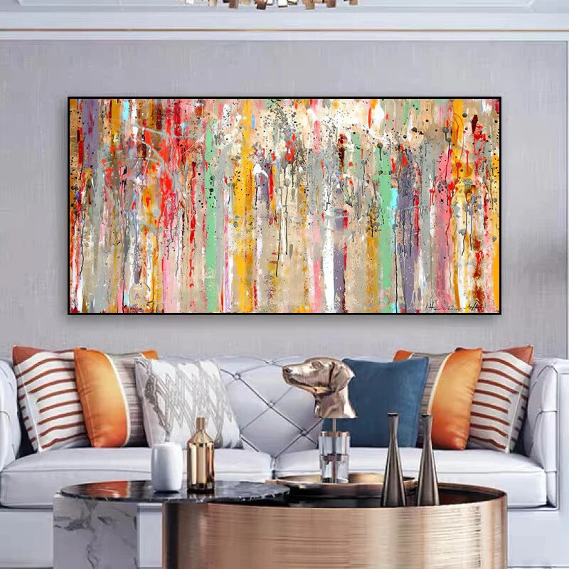 Abstract Canvas Painting Colorful Canvas Prints Art Home Decor Wall Art ...