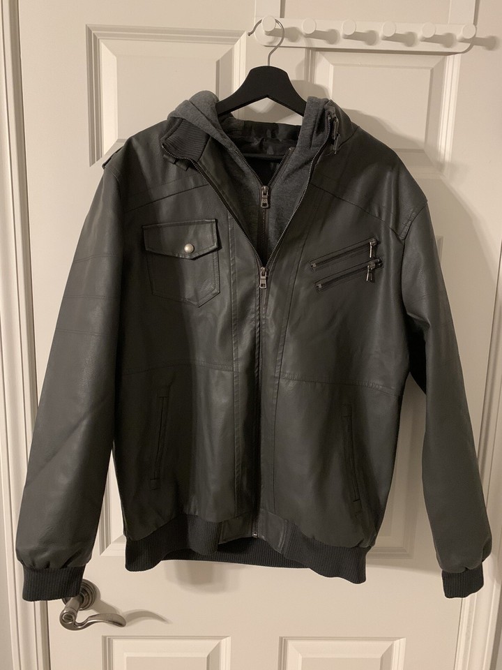 David Outwear Charcoal Leather Jacket | eBay