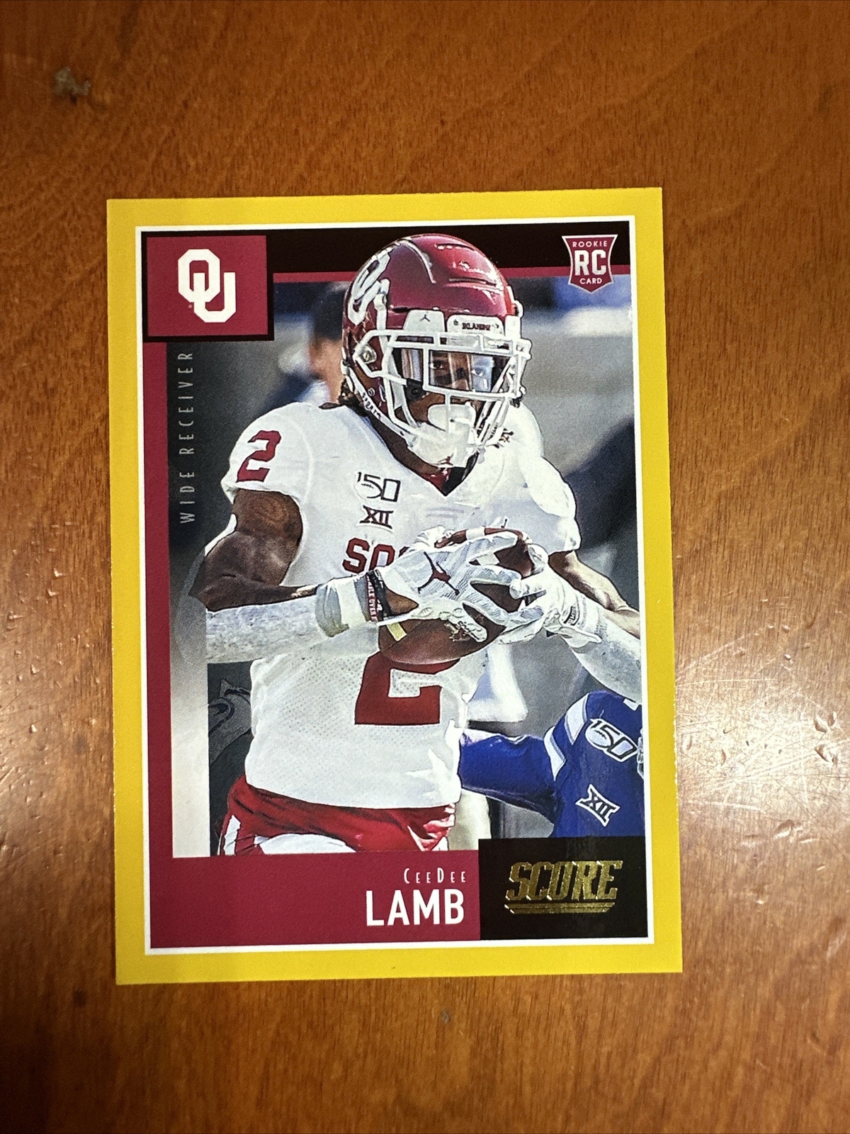 Cee Dee Lamb 2020 Score Gold Parallel RC #416 - Univ of Oklahoma ...