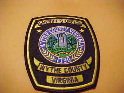 WYTHE COUNTY VIRGINIA POLICE PATCH SHOULDER SIZE UNUSED | eBay