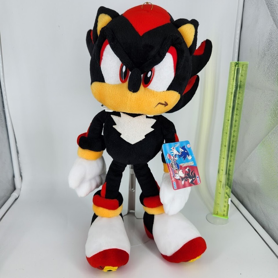 Sonic ADVENTURE 2 Plush 2001 SHADOW TAGGED Sega EXTRMLY RARE Sonic ...