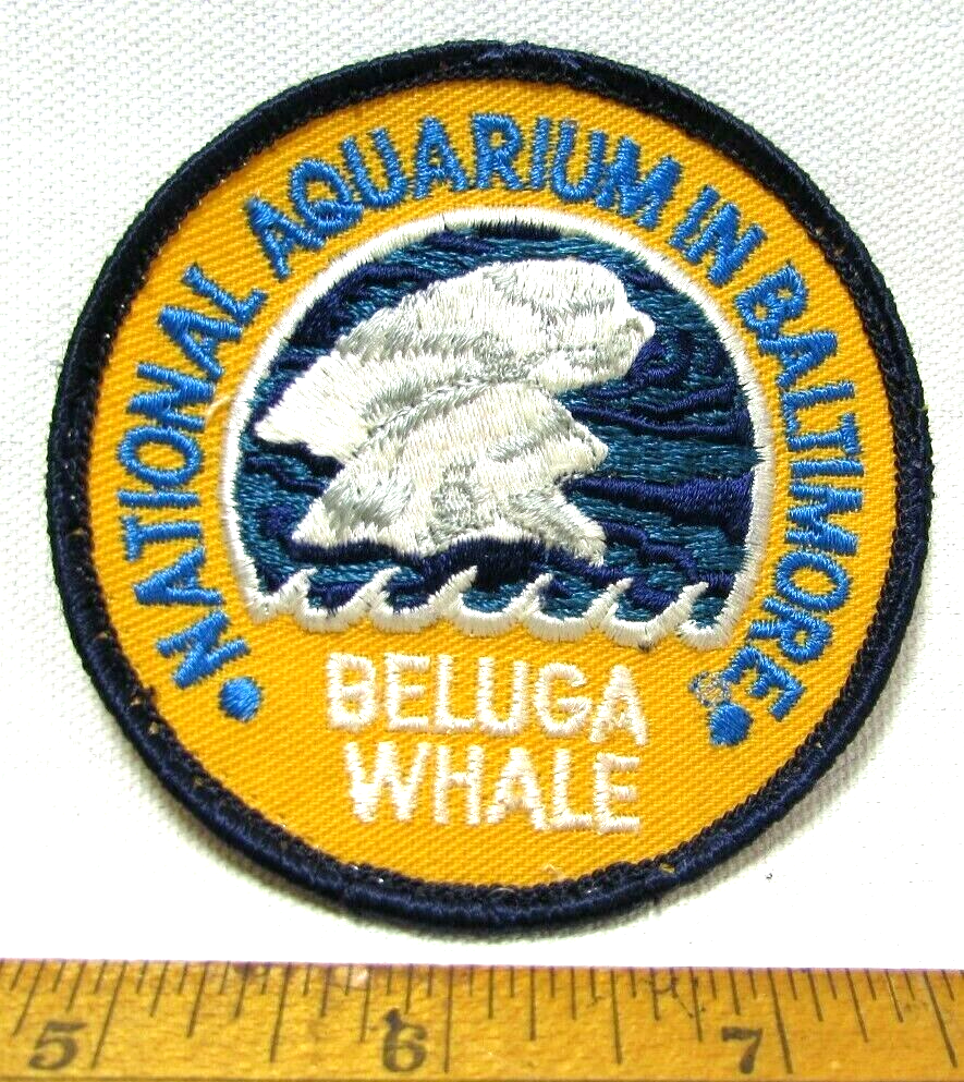 Vintage National Aquarium Baltimore Maryland Jacket Patch Badge Beluga ...