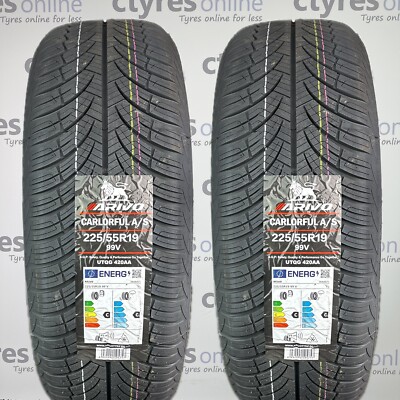 2X New 225 55 19 ARIVO A/S ALL SEASON TYRES 99V 225/55R19 2255519 (2 ...
