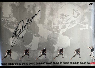 Bo Jackson Raiders Autographed Original 1987 Nike “GO BO GO” 36x 24 ...