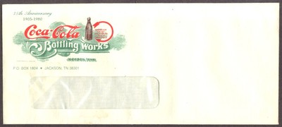 Coca-Cola Bottling 75th Jackson TN window envelope 1980 | eBay