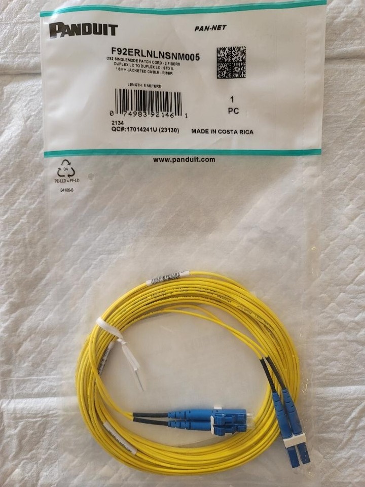 Brand new Panduit Fiber Optic Duplex Patch Network Cable ...