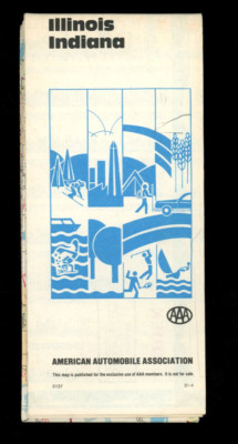 1981 AAA Illinois/Indiana Vintage Road Map | eBay