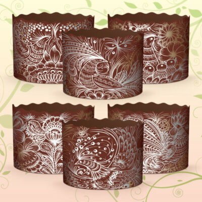 Set of 6 Easter Bread Baking Paper Molds Forms - Paska Panettone Cake ...