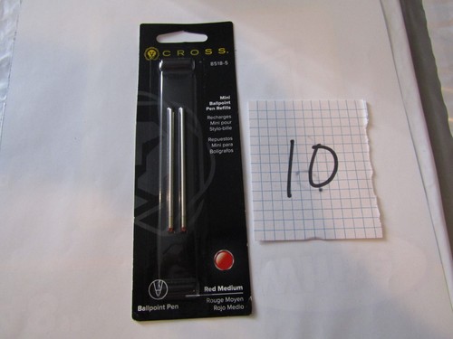 Cross 8518-5 Mini Ballpoint Pen Refill Medium Red (10) packs AVAILABLE ...
