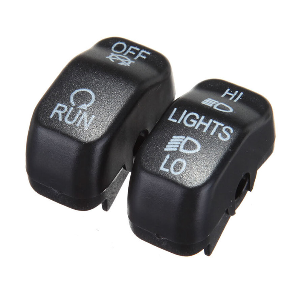 Black 10x Hand Control Switch Housing Button Cap for Harley Electra ...
