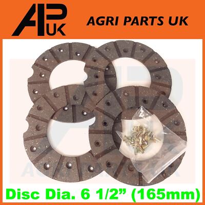 6.5" Brake Disc Lining Repair Kit Set wth Rivets for Ford Fordson Major ...