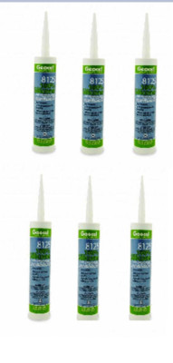 6 x Geocel 8125 High Performance Acetoxy Cure Mildew resistant FDA/USDA ...