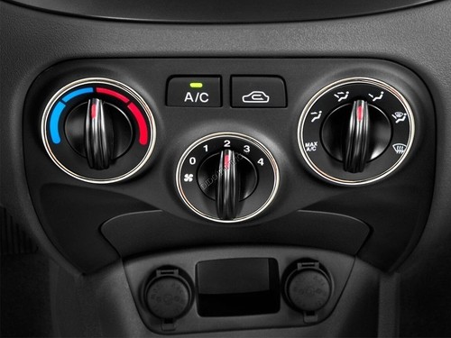 For Kia Rio II 2005-2011 Chrome Heater Rings Dashboard Alloy Surrounds ...