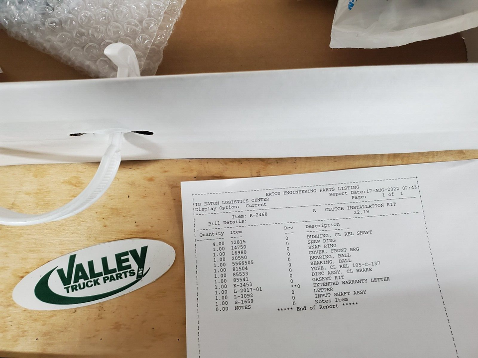 K2468 New Genuine Eaton Fuller CLUTCH INSTALL KIT RT Series | eBay