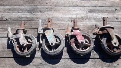 Hooks & Brackets - Vintage Large Industrial Cast Iron Balls