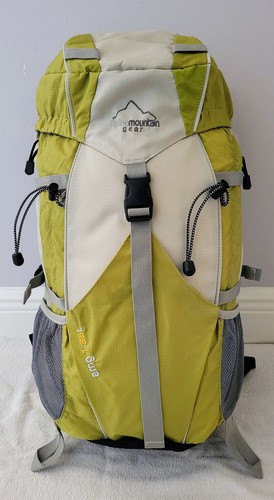 Alpine Mountain Gear 35 Pack Green/Yellow & Gray Medium Hiking Backpack ...