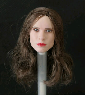 Brown Curly Peggy Carter Head Sculpt Model Fit for 1/6 TBLeague Action ...