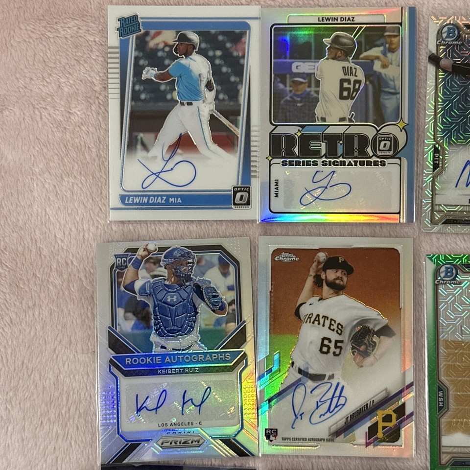 Autographed And Numbered Baseball Card Lot Of 11 Mixed Cards | eBay