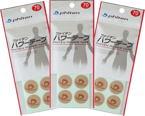 set of 3 Phiten Power Tape Discs 70 Marke Stiff Shoulder Titanium Pain Relief | eBay