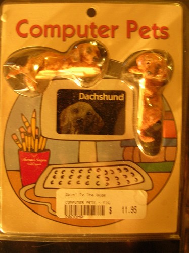 Computer pets mini figurines Dachshund Golden Retriever Black Labrador ...