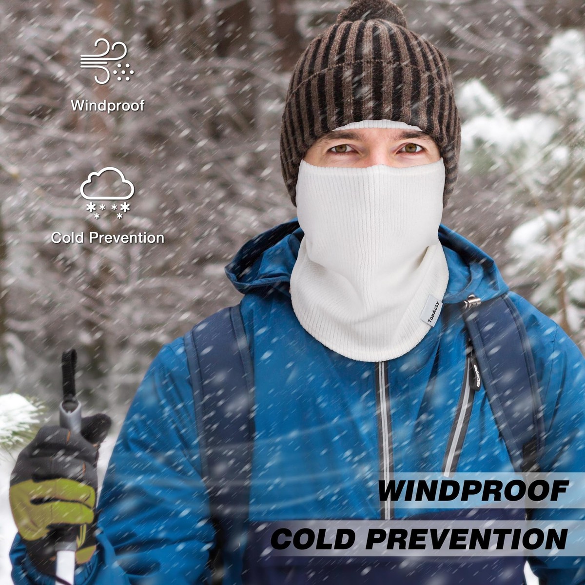 Winter Sports Mask TopAcsy Balaclava Ski Face Mask - 4-Way Wearable ...