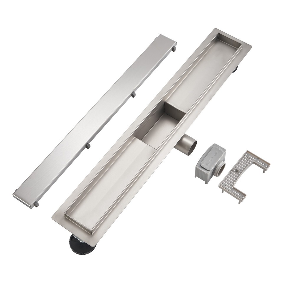 Linear Shower Drain Stainless Steel Wetroom Channel Gully Trap Waste 30 ...