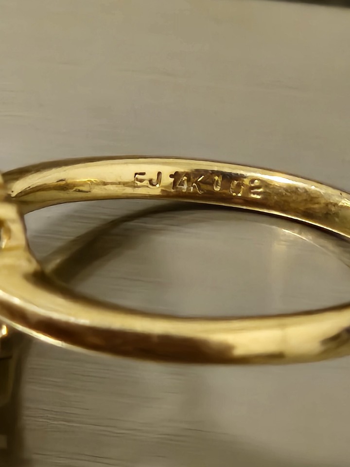 Ladies Genuine Diamond Cluster Ring 1CTW 14K Yellow Gold Dinner ...