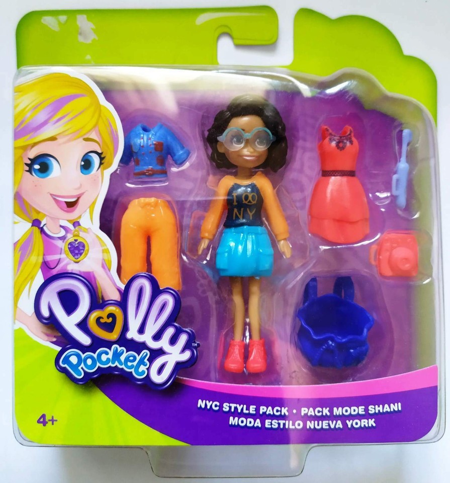 POLLY POCKET ACTIVE POSE DOLLS 9cm TRENDY OUTFIT ACCESSORIES SHANI LILA ...