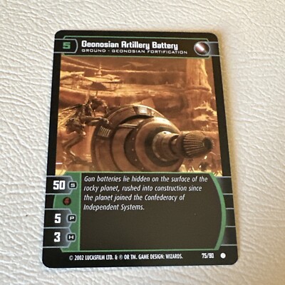 Star Wars CCG TCG Sith Rising 75/90 Geonosian Artillery Battery ...