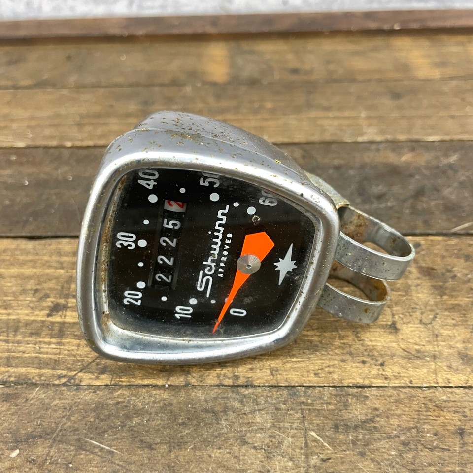 Vintage Schwinn Approved Speedometer OG 60 MPH Bike Muscle Part 70s ...
