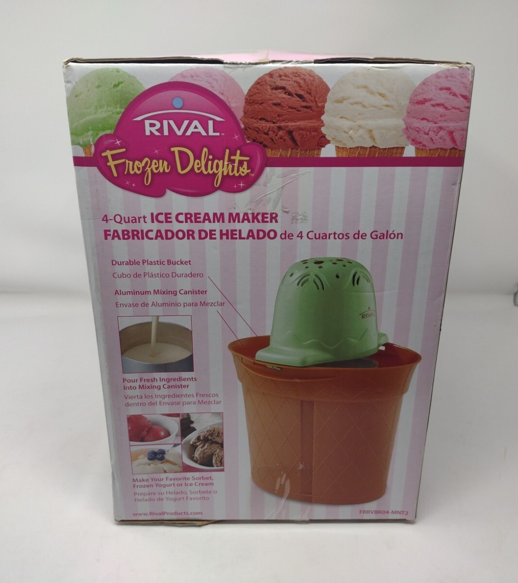 Rival Frozen Delights 4-Quart Ice Cream Maker - New in the Box | eBay