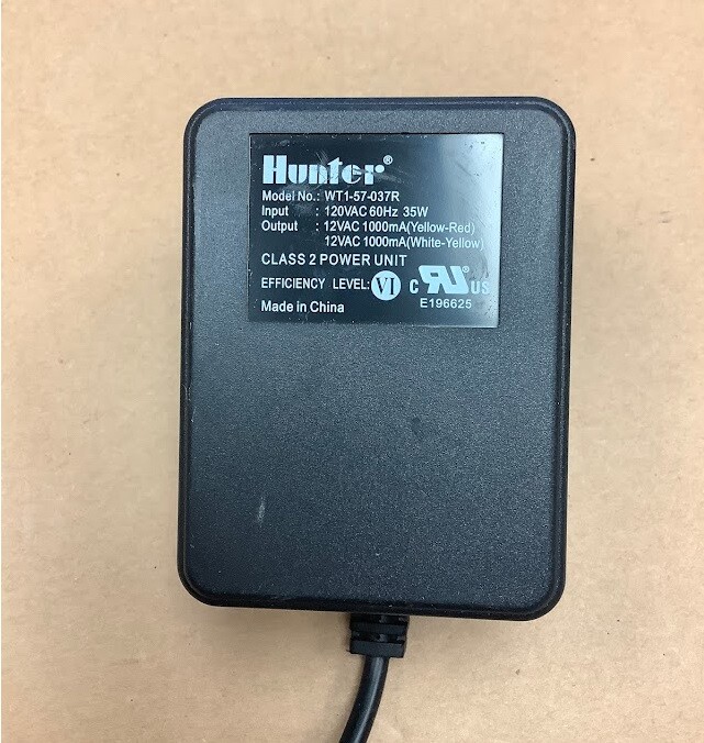 Hunter 24VAC 1000mA Transformer Sprinkler System Power Adapter WT1-57 ...