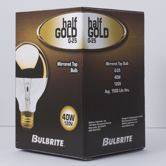 40G25HG 40W Watt Globe G25 Medium E26 Clear Half Gold Bulb 2700K | eBay