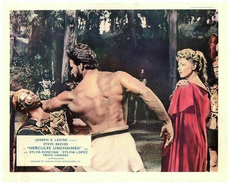 Hercules Unchained Original Lobby Card Sylva Koscina Steve Reeves ...