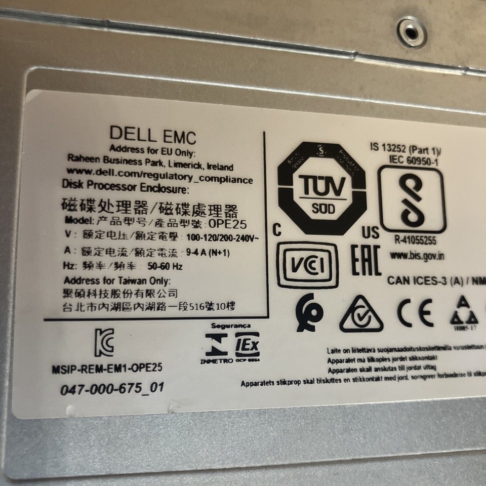 Dell EMC OPE25 Unity 400F Storage Array 2 x 1100W PSU | eBay