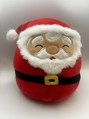 Squishmallow 8" NICK The Santa Claus Squinting Eyes Fuzzy Hat Holiday ...