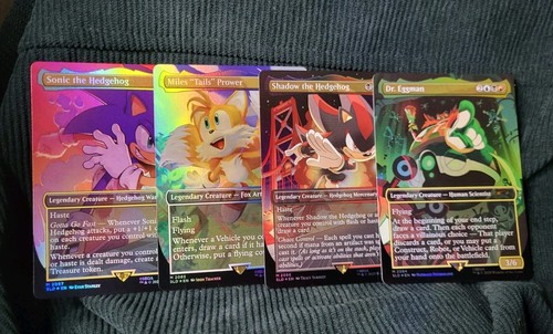 Sonic, Shadow, Tails, Dr Eggman Lot (Rainbow Foil) MTG Secret Lair Drop ...