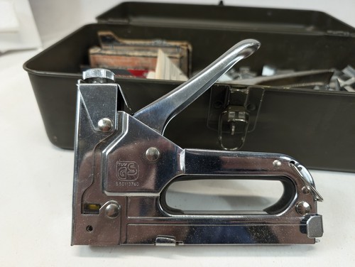 Vintage Industrial Staple Gun Arrow Fastener Co. Heavy Duty + Staples ...