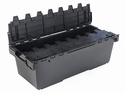 2 x NEW EXTRA LONG 1 Metre Plastic Crates Storage Box Containers 125L ...