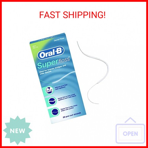 Oral-B Super Floss Pre-Cut Strands Dental Floss, Mint, 50 Count | eBay