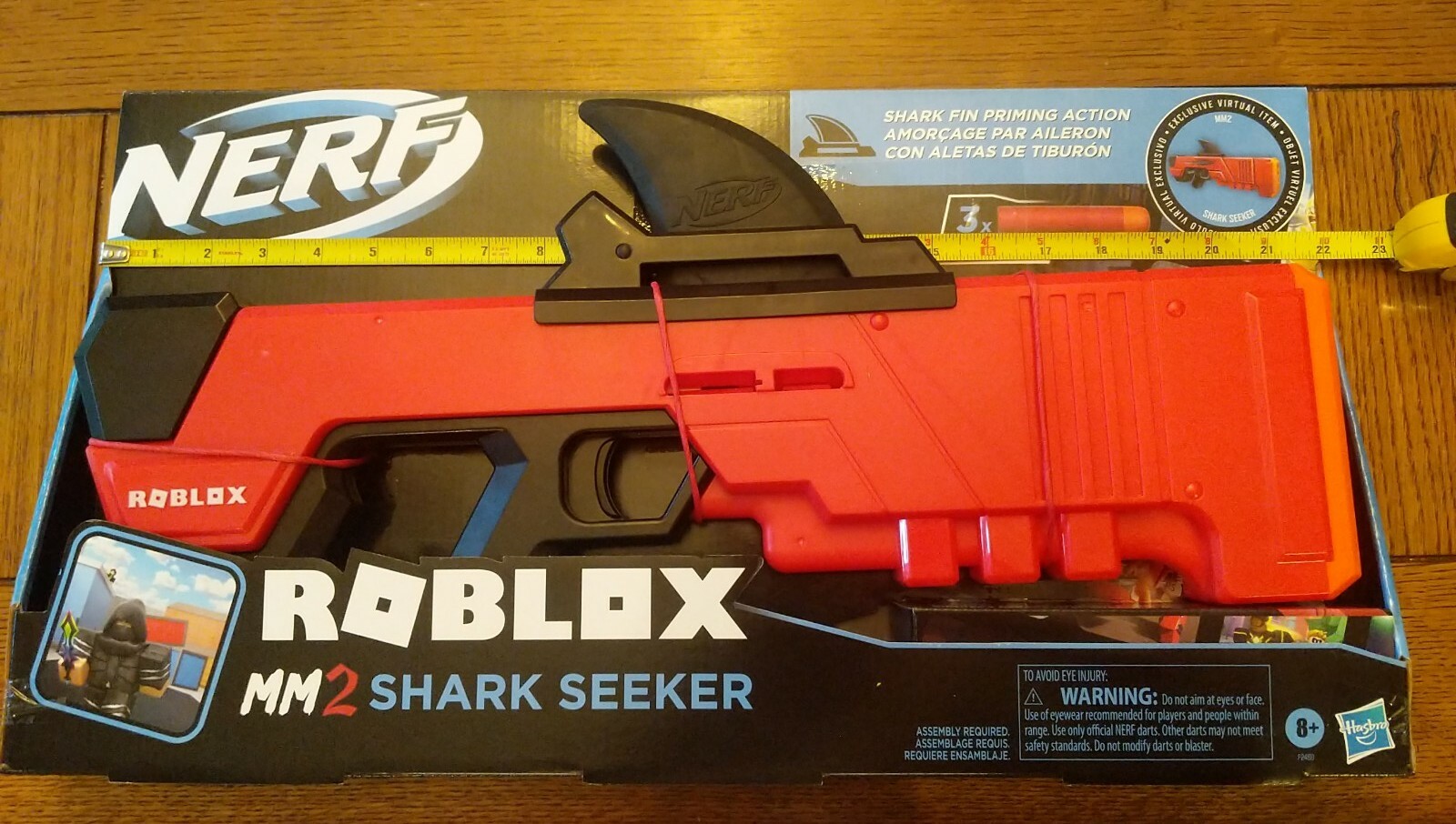 Brand New Hasbro Nerf Mega Roblox MM2 Shark Seeker With In Game Digital ...