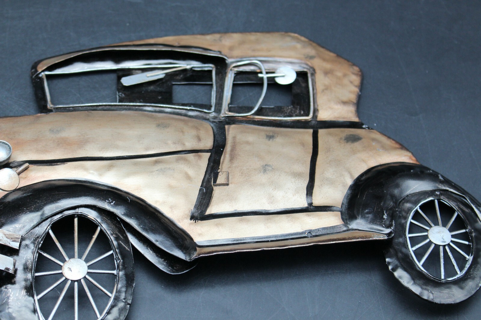 3D Old Timey Car Shaped Metal Wall Art, Wall Hanging | eBay