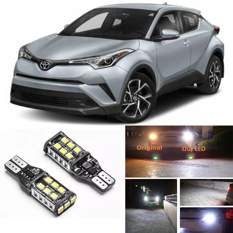 Total White 921 912 LED Reverse Backup Light Bulbs For C-HR 2018 2019 ...