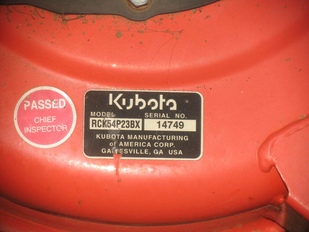 KUBOTA RCK54-P23BX Garden Tractor Mower Deck 54" | eBay